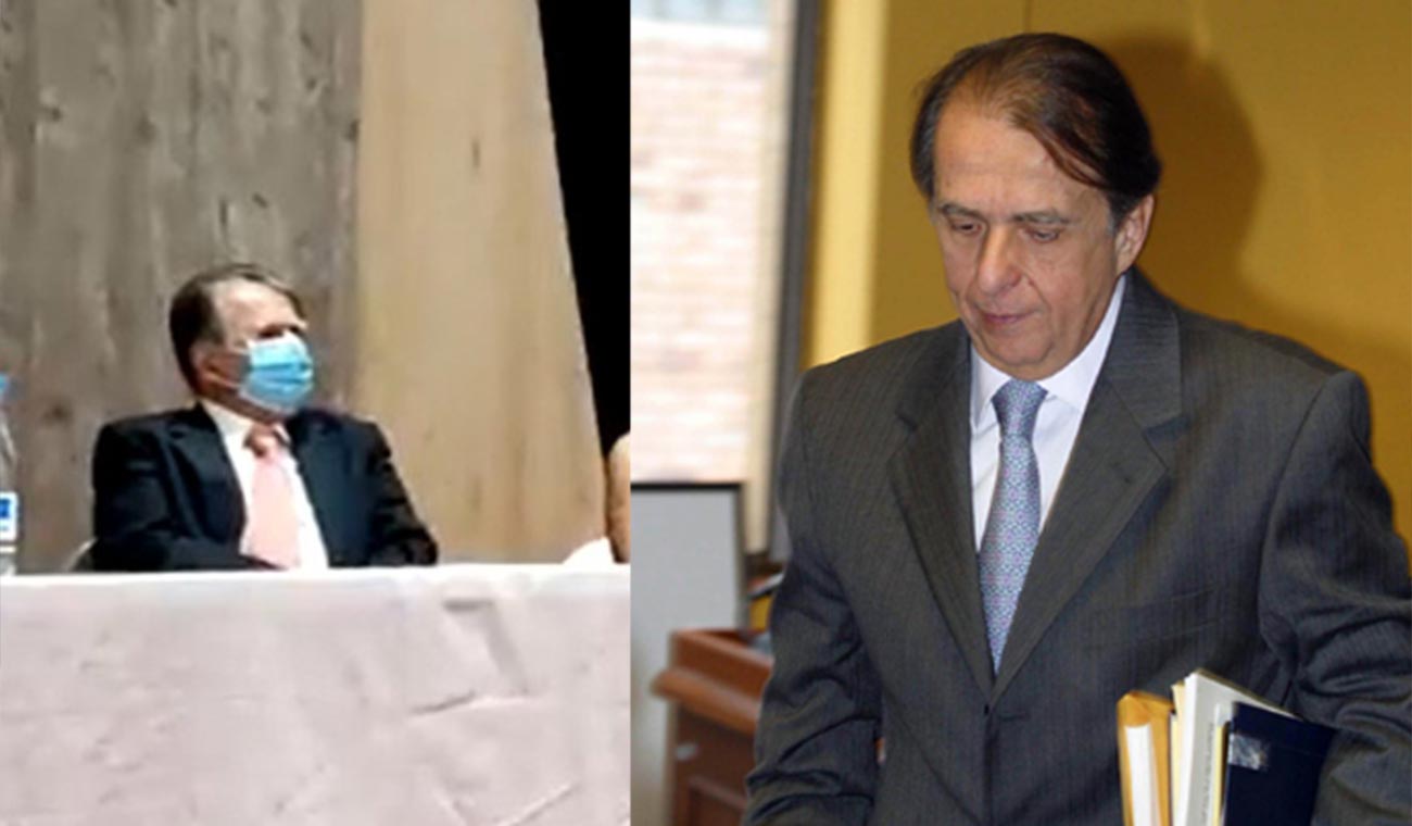 Alberto Santofimio, aparece en un evento público en el Tolima