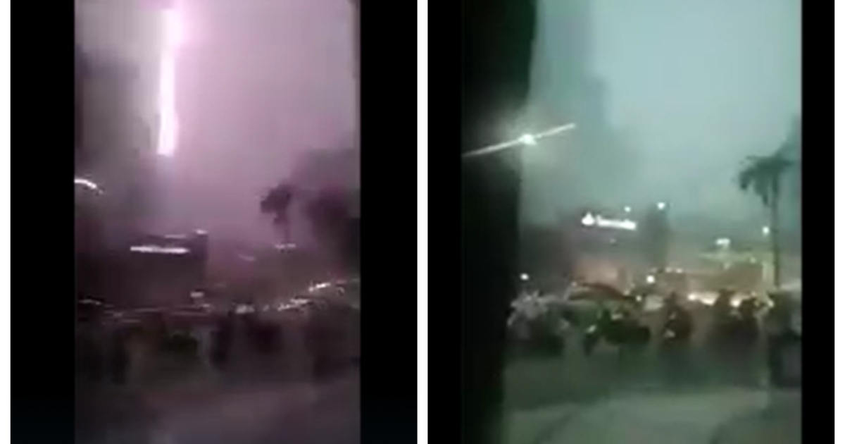 Video: momento exacto en que cayó un rayo en México